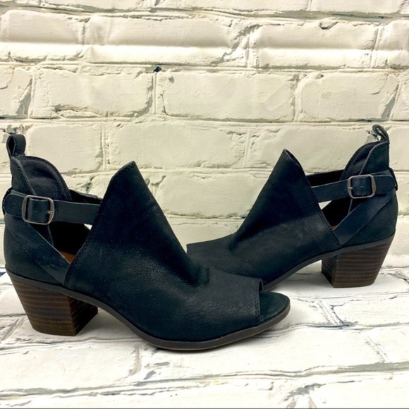 Lucky Brand | Shoes | Lucky Brand Peep Toe Boots Like New | Poshmark